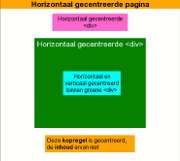 Voorbeelden en handleidingen van css en html - Positioneren: horizontaal